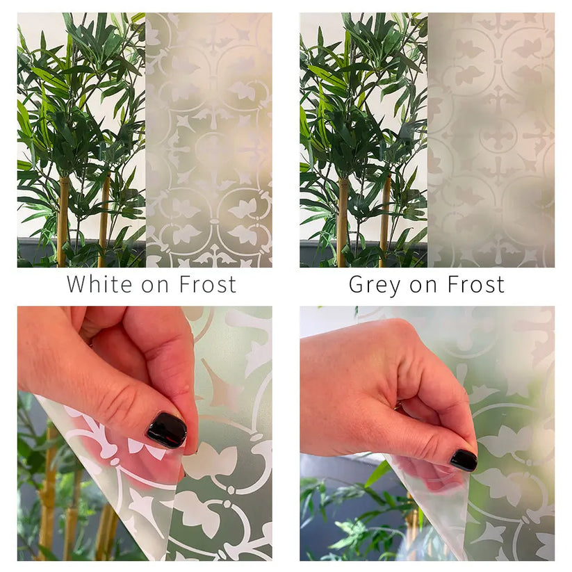 Zamora Frosted Window Privacy Border – Dizzy Duck Designs